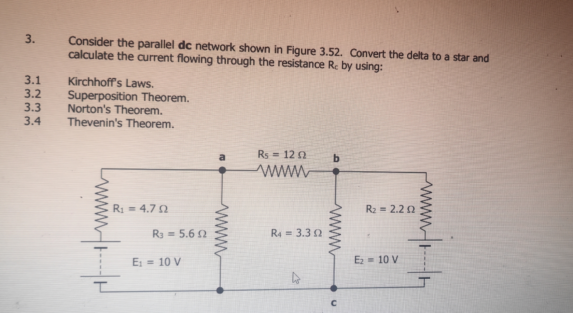 Consider the parallel dc network shown in Figure | Chegg.com