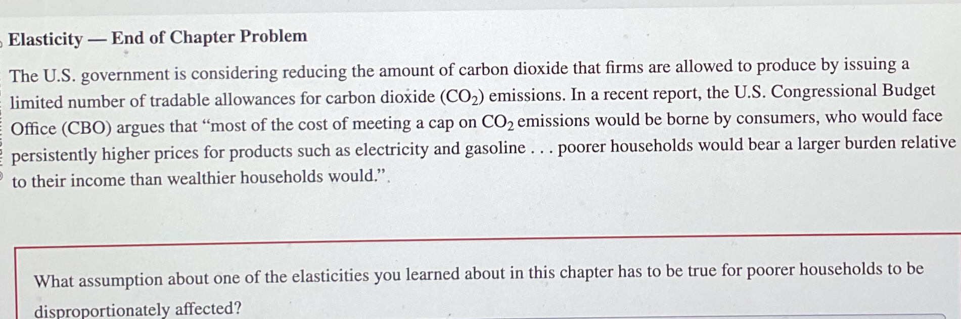 Solved Elasticity — ﻿End of Chapter ProblemThe U.S. | Chegg.com