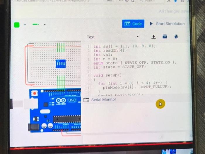 Solved 3.5 Hexadecimal digit • Create an Arduino sketch to | Chegg.com