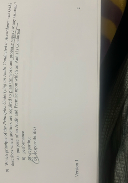 Solved Which principle of the Principles Underlying an Audit | Chegg.com