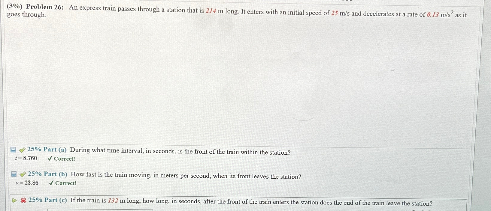 Solved An express train passes through a station that is | Chegg.com