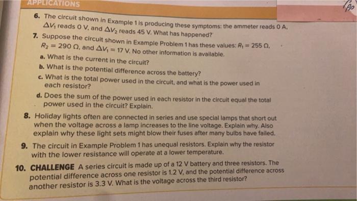6. The circuit shown in Example 1 is producing these | Chegg.com
