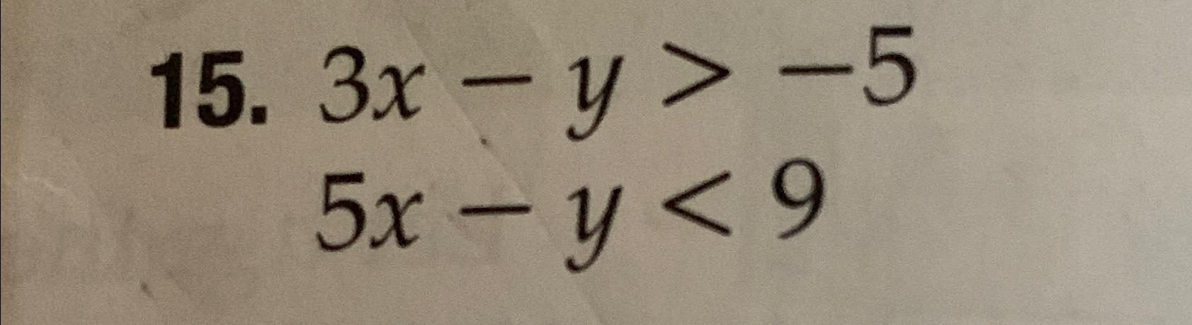Solved 3x-y>-55x-y