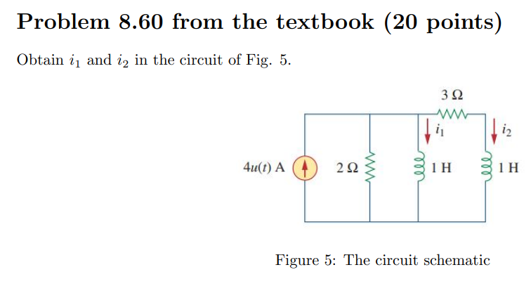 Solved Problem 8.60 ﻿from the textbook ( 20 ﻿points)Obtain | Chegg.com