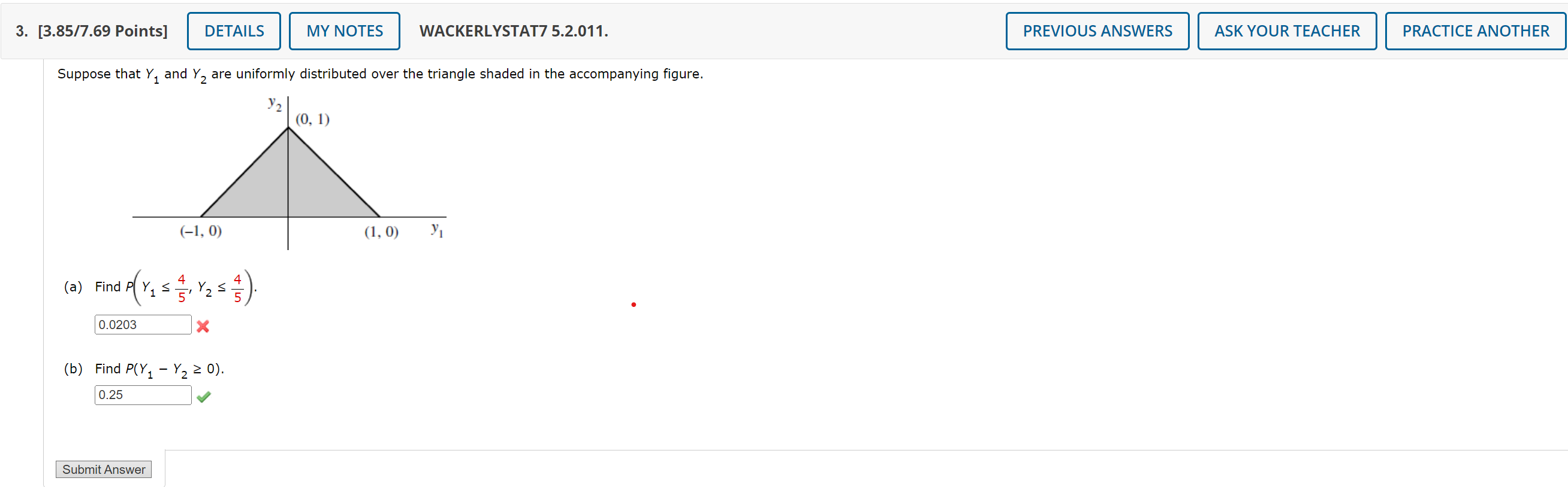 Solved Suppose that Y1 ﻿and Y2 ﻿are uniformly distributed | Chegg.com