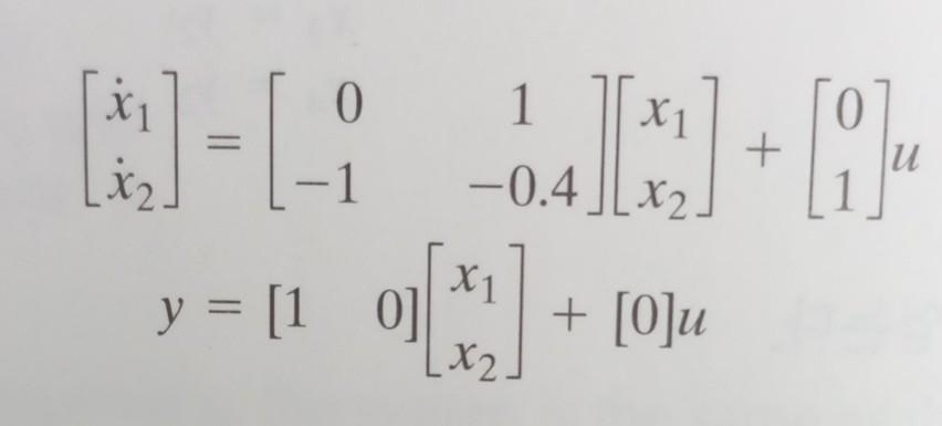 Solved Convert this state space expression into a transfer | Chegg.com