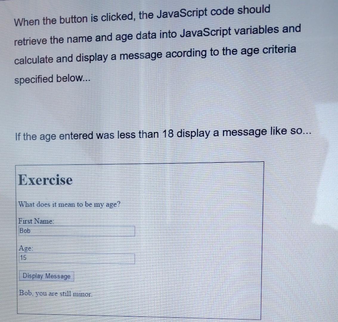 Solved JavaScript requirements and follow all question i | Chegg.com