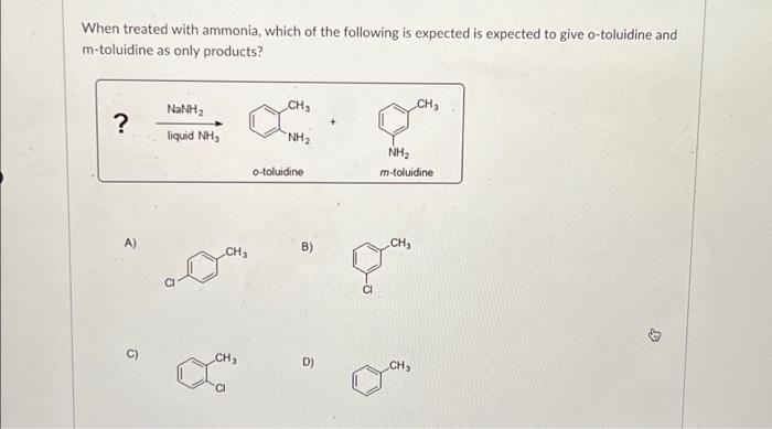 Solved When Treated With Ammonia Which Of The Following Is
