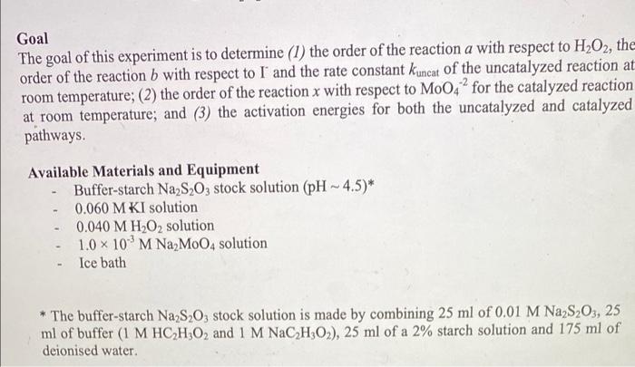 Solved Kinetics of the Decomposition of Hydrogen Peroxide | Chegg.com