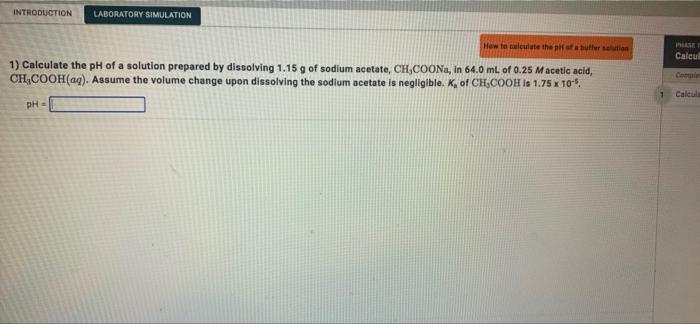 Solved INTRODUCTION LABORATORY SIMULATION How to calculate | Chegg.com