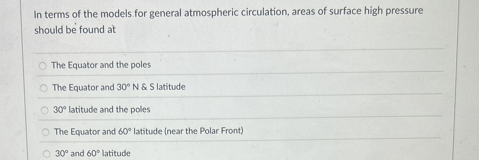 Solved In terms of the models for general atmospheric | Chegg.com