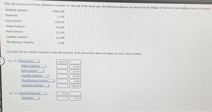 Solved Journalize the two entries required to close the | Chegg.com