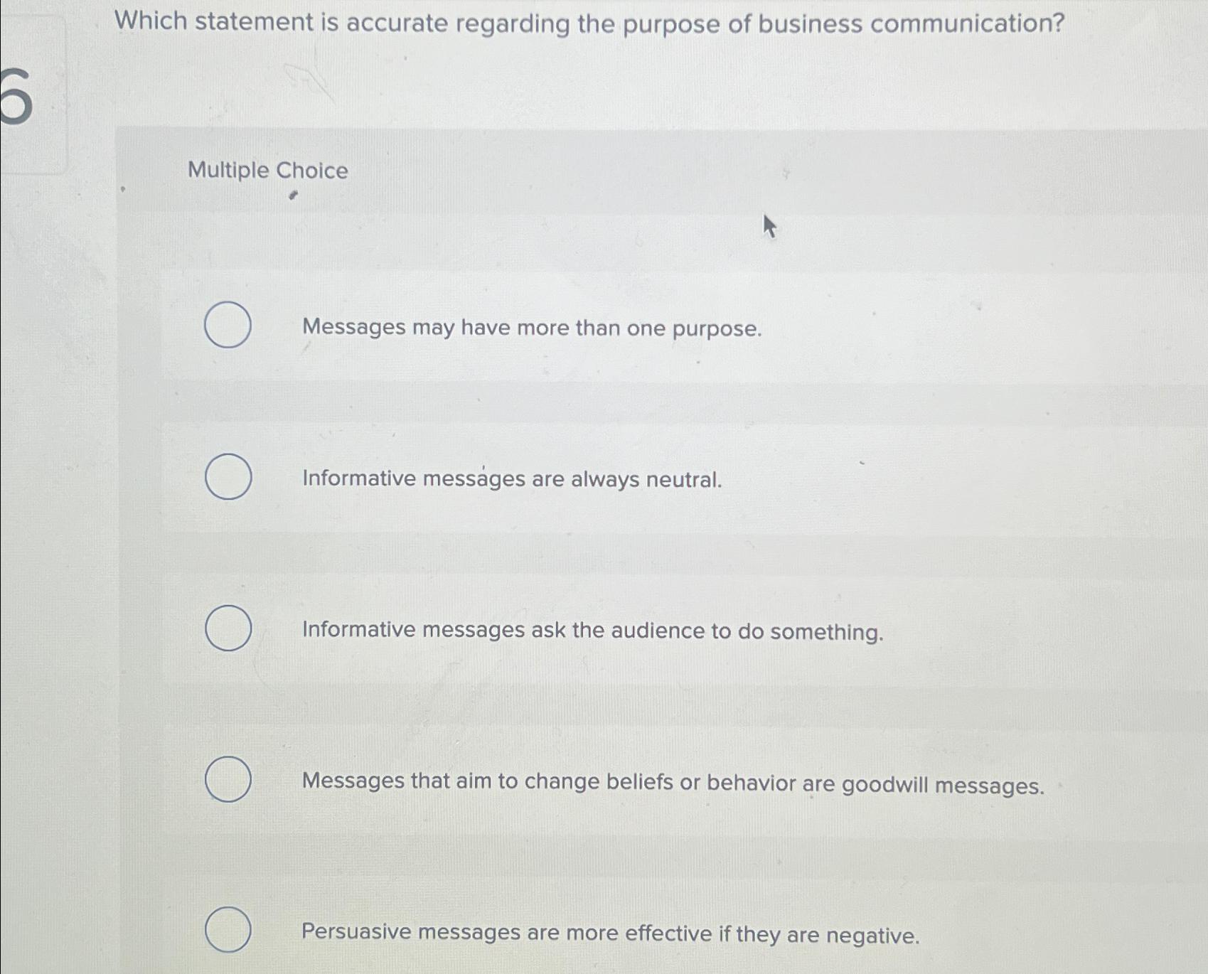 Solved Which statement is accurate regarding the purpose of | Chegg.com