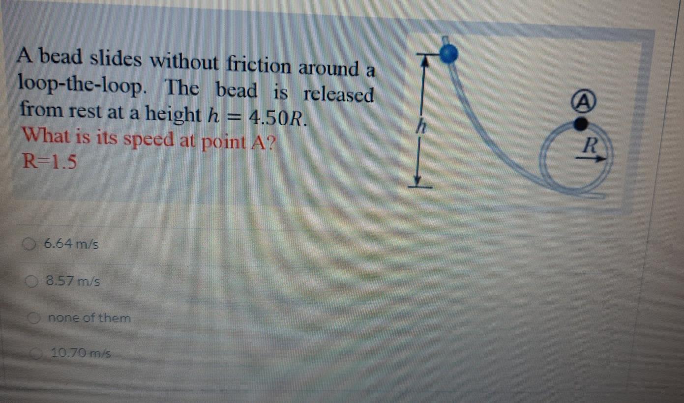 Solved A bead slides without friction around a | Chegg.com