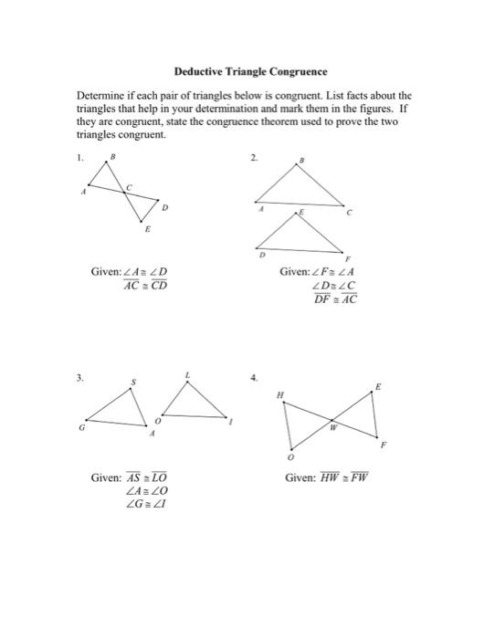 Solved Determine if each pair of triangles below is | Chegg.com