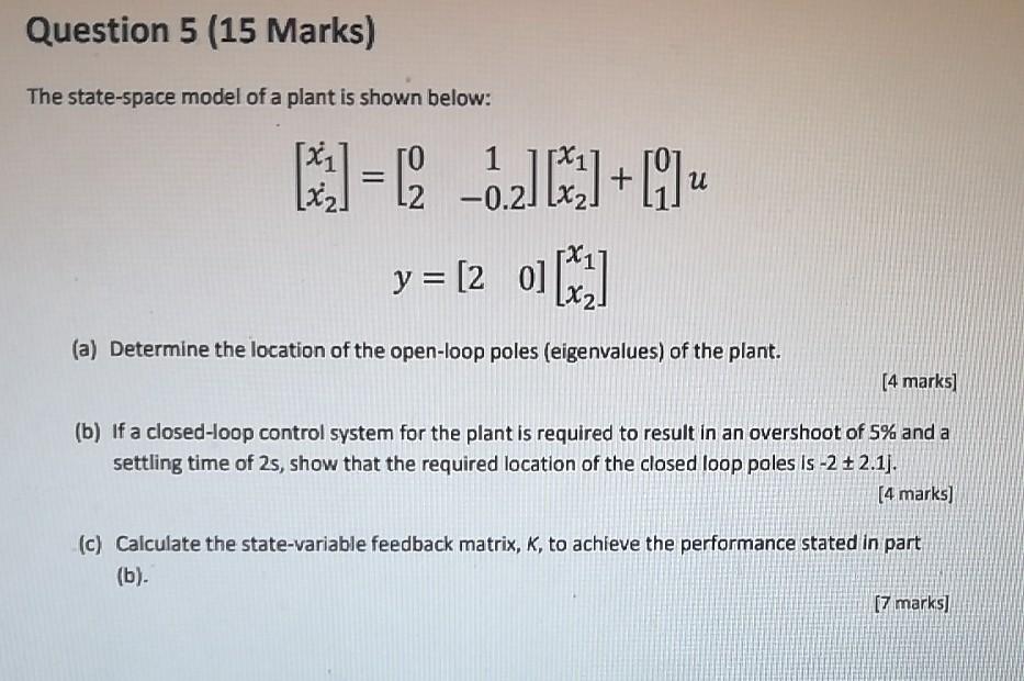Solved Question 6 (15 Marks) (a) Calculate the coefficient | Chegg.com