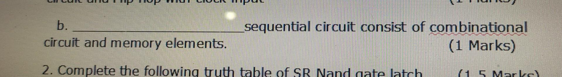 Solved b. sequential circuit consist of combinational | Chegg.com
