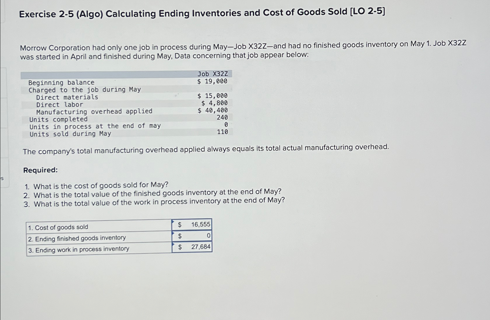 Solved Exercise 2-5 (Algo) Calculating Ending Inventories | Chegg.com Solved Exercise 2-5 (Algo) Calculating Ending Inventories | Chegg.com
