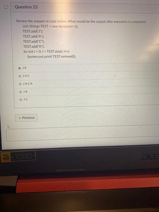 Solved Question 26 Suppose you have a list which contains | Chegg.com