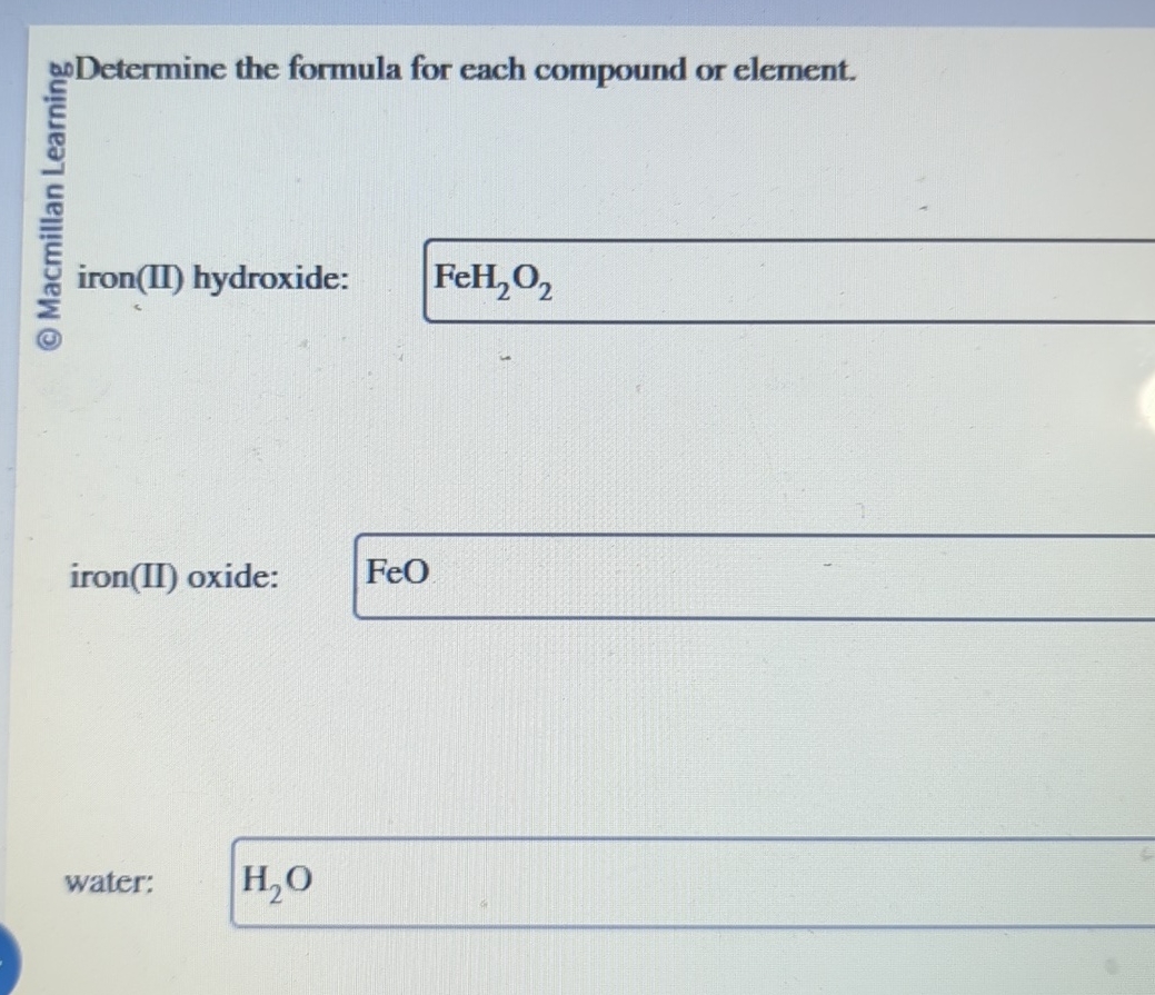 Solved andetermine the formula for each compound or | Chegg.com