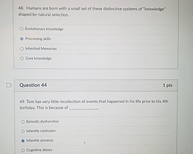 Solved Humans are born with a small set of these distinctive | Chegg.com
