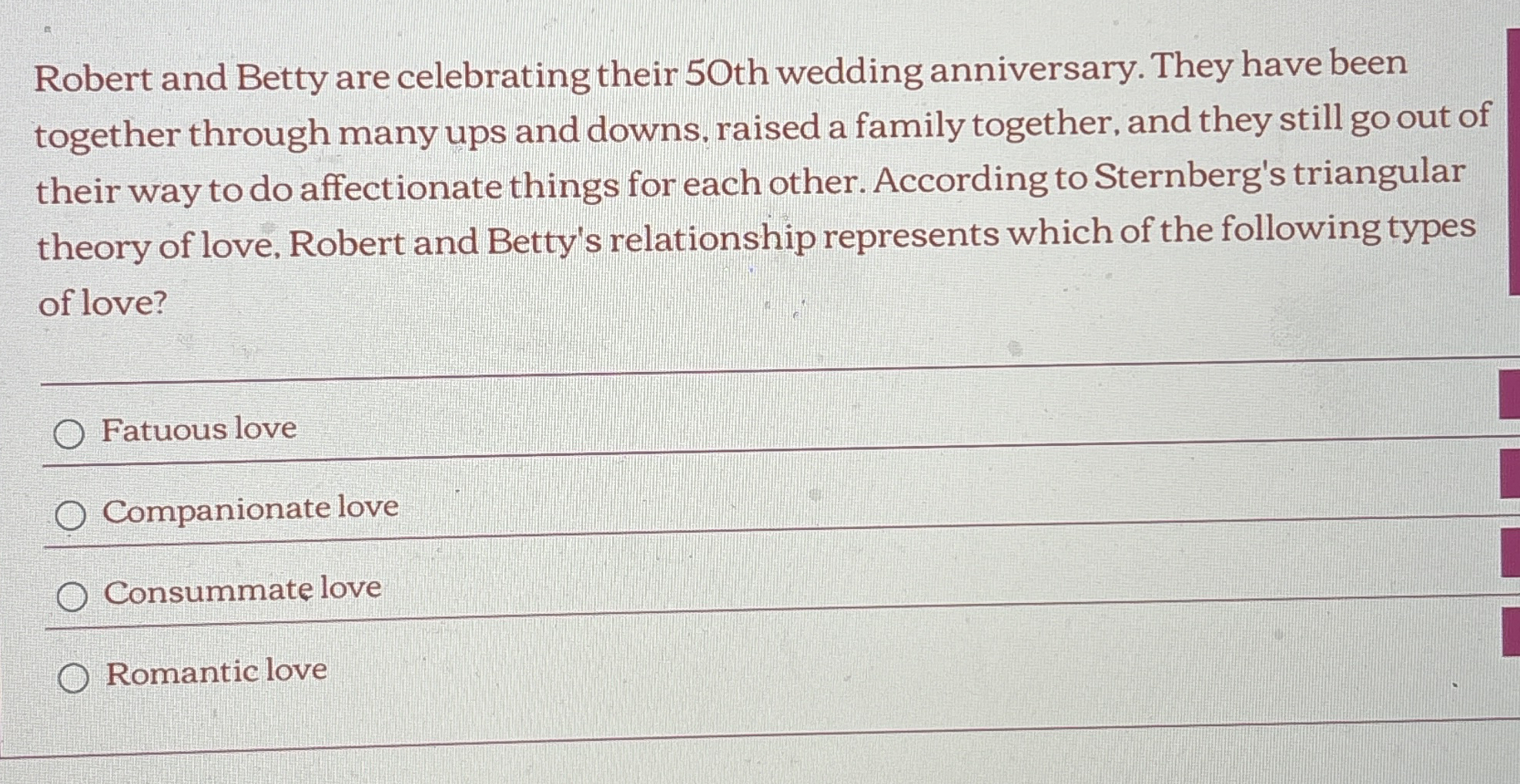 Solved Robert and Betty are celebrating their 50th wedding | Chegg.com