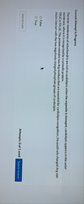 [Solved]: Current Attempt in Progress The inner membranes of