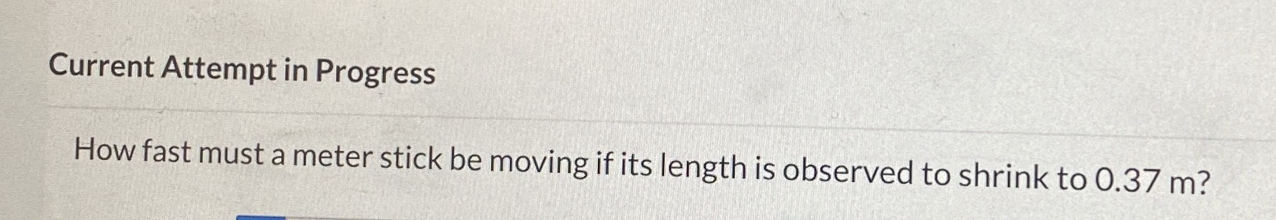Solved Current Attempt in ProgressHow fast must a meter | Chegg.com