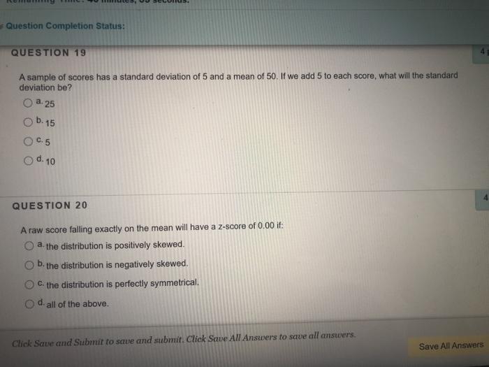 Solved Question Completion Status: QUESTION 19 A sample of | Chegg.com