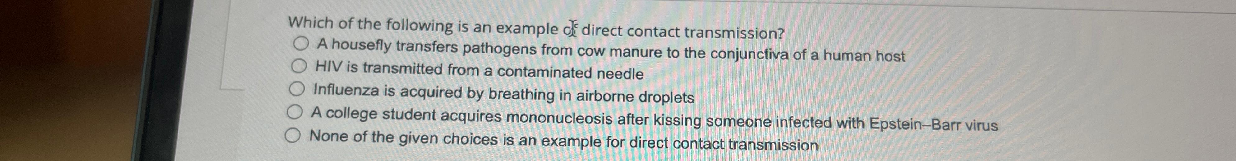 Solved Which of the following is an example of direct | Chegg.com
