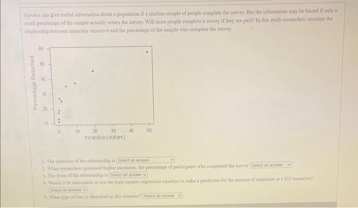 Solved Surveys can give tueful information about a | Chegg.com