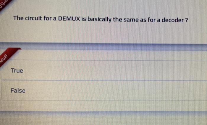 Solved Heal The circuit for a DEMUX is basically the same as | Chegg.com
