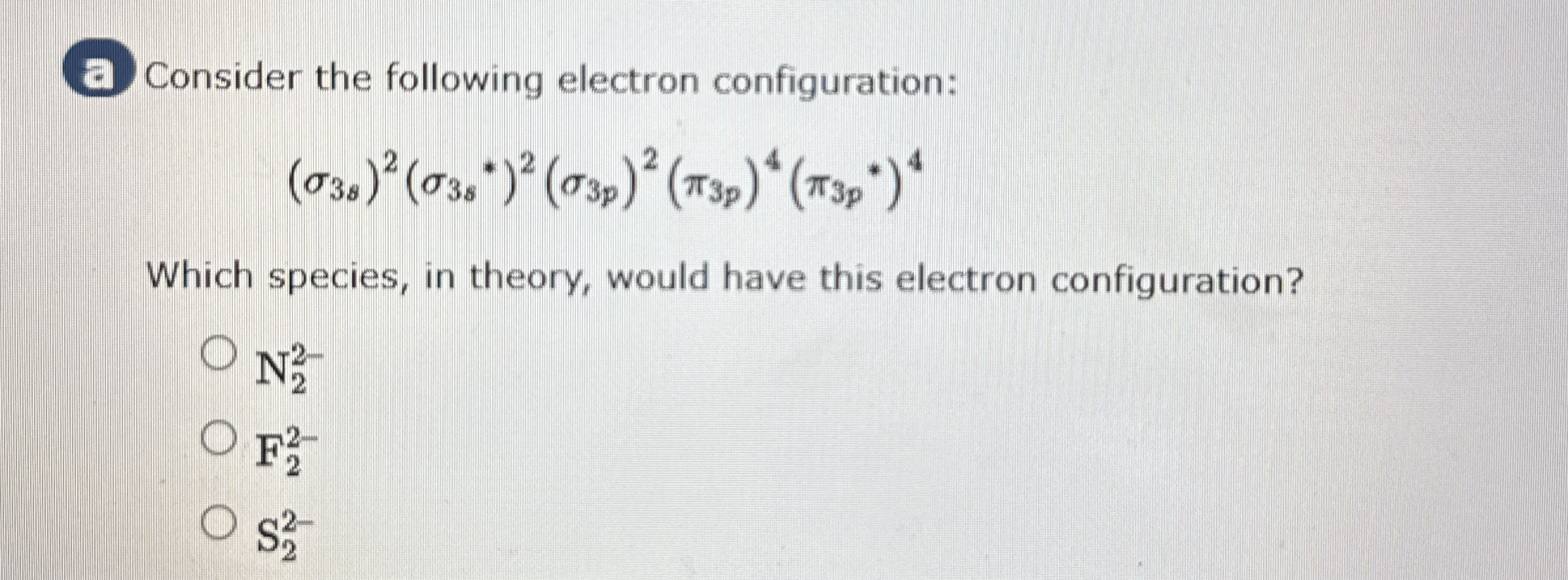 Solved (a) ﻿Consider the following electron | Chegg.com