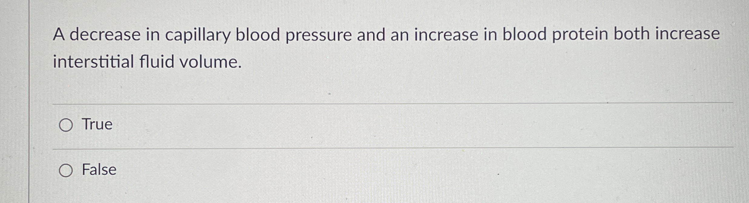 Solved A decrease in capillary blood pressure and an | Chegg.com
