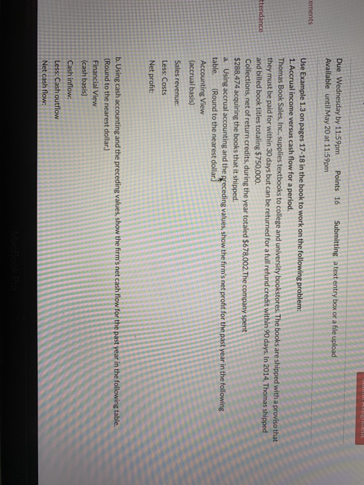 Solved Due Wednesday by 11:59pm Points 16 Available until | Chegg.com