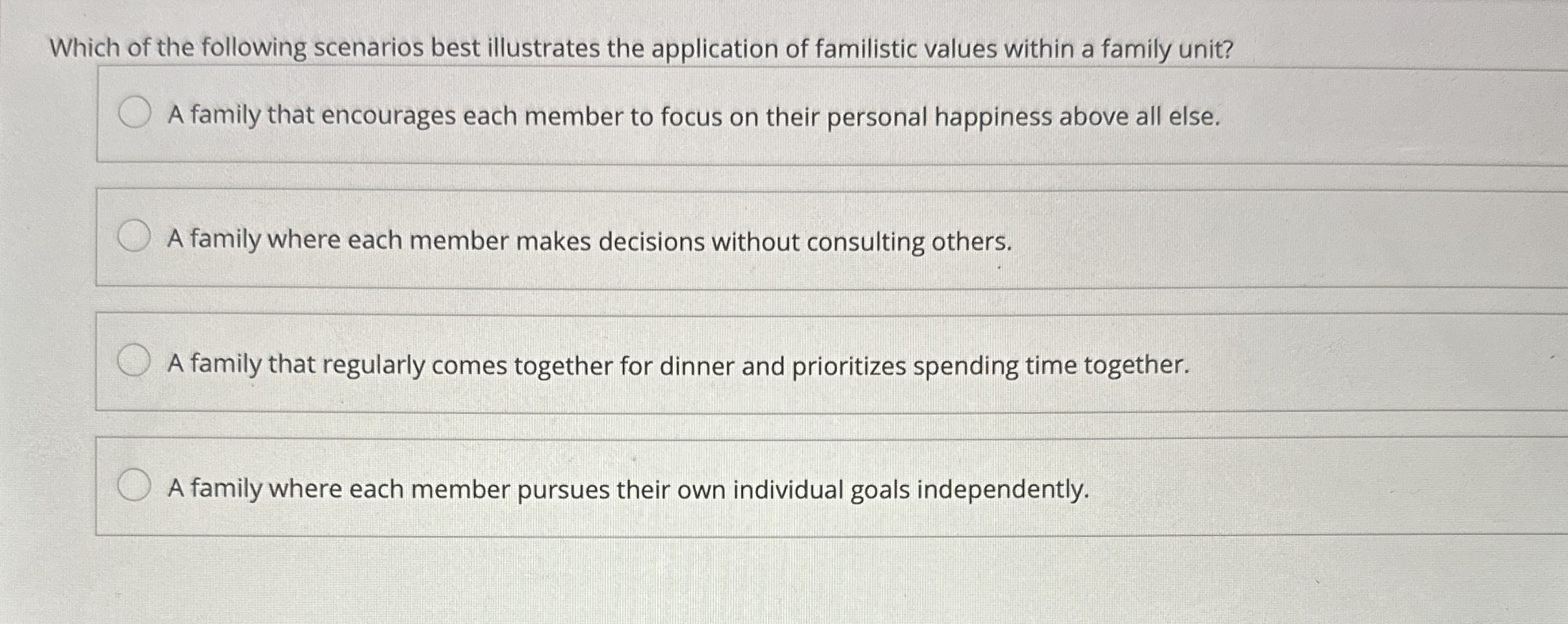 Solved Which of the following scenarios best illustrates the | Chegg.com