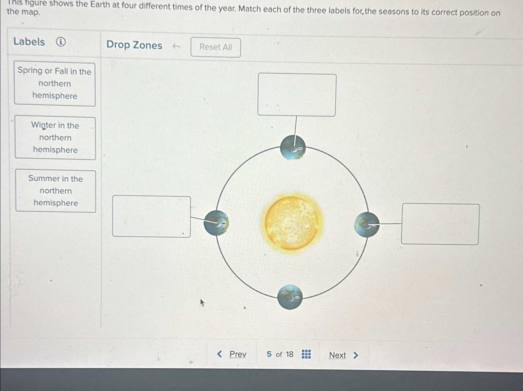 Solved This figure shows the Earth at four different times | Chegg.com