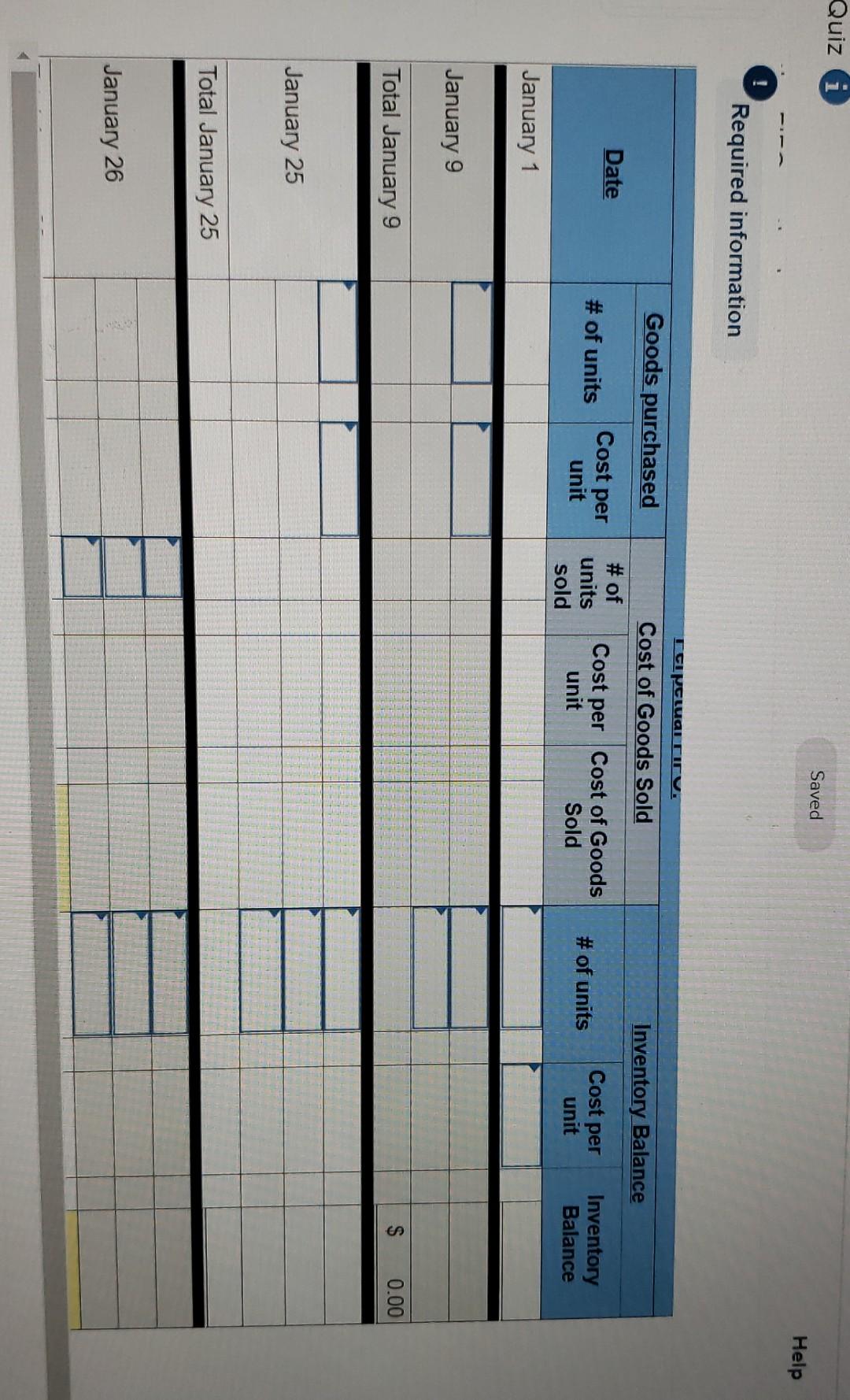 Solved Saved Help Save & Exit Submi Required information | Chegg.com