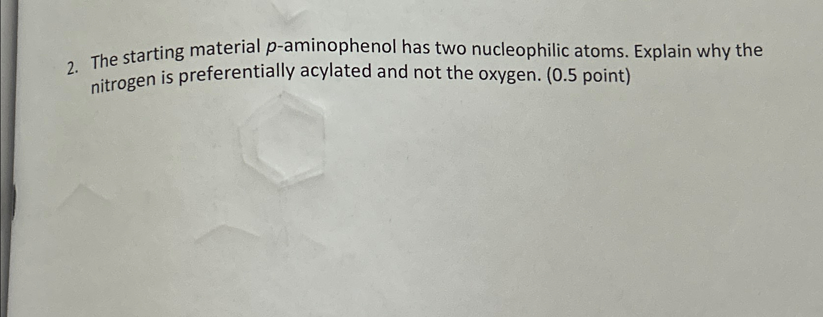 Solved The starting material p-aminophenol has two | Chegg.com