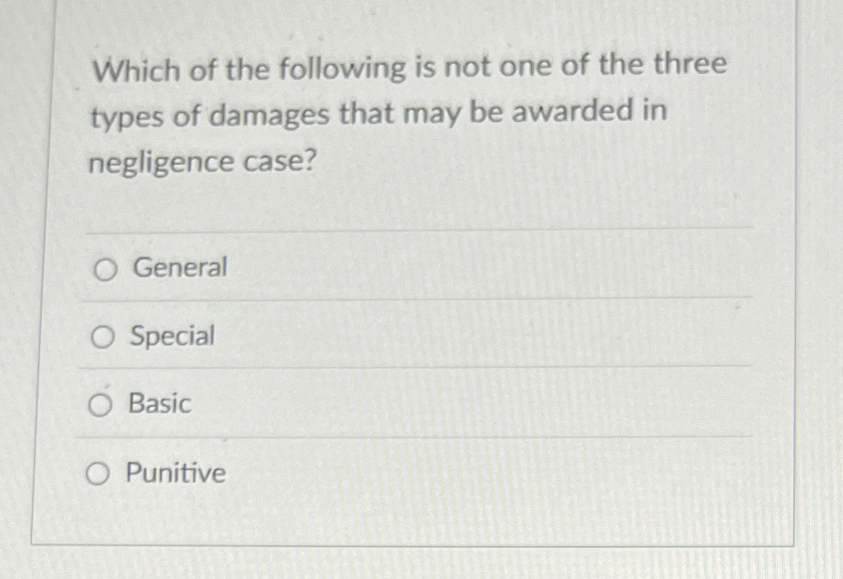 Solved Which of the following is not one of the three types | Chegg.com