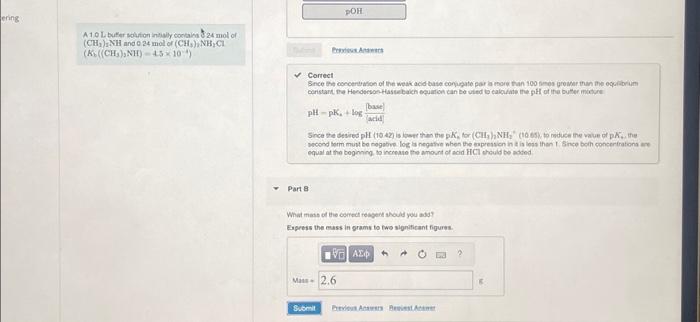 Solved ering A 1.0 L buffer solution initially contains 24 | Chegg.com