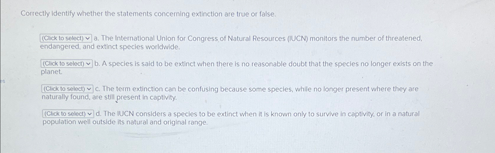 Solved Correctly identify whether the statements concerning | Chegg.com