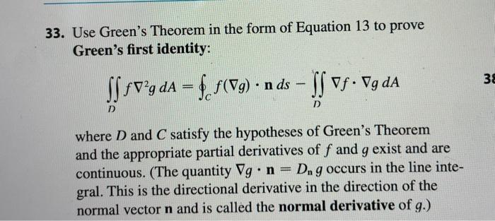 Solved 3. Use Green's Theorem in the form of Equation 13 to | Chegg.com
