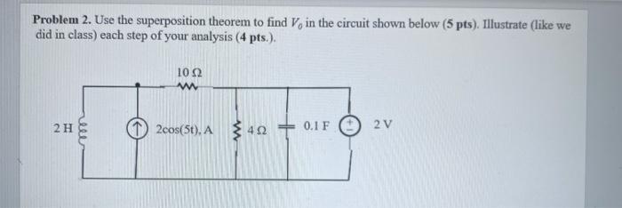 Solved Use the superposition theorem to find V0 in the | Chegg.com
