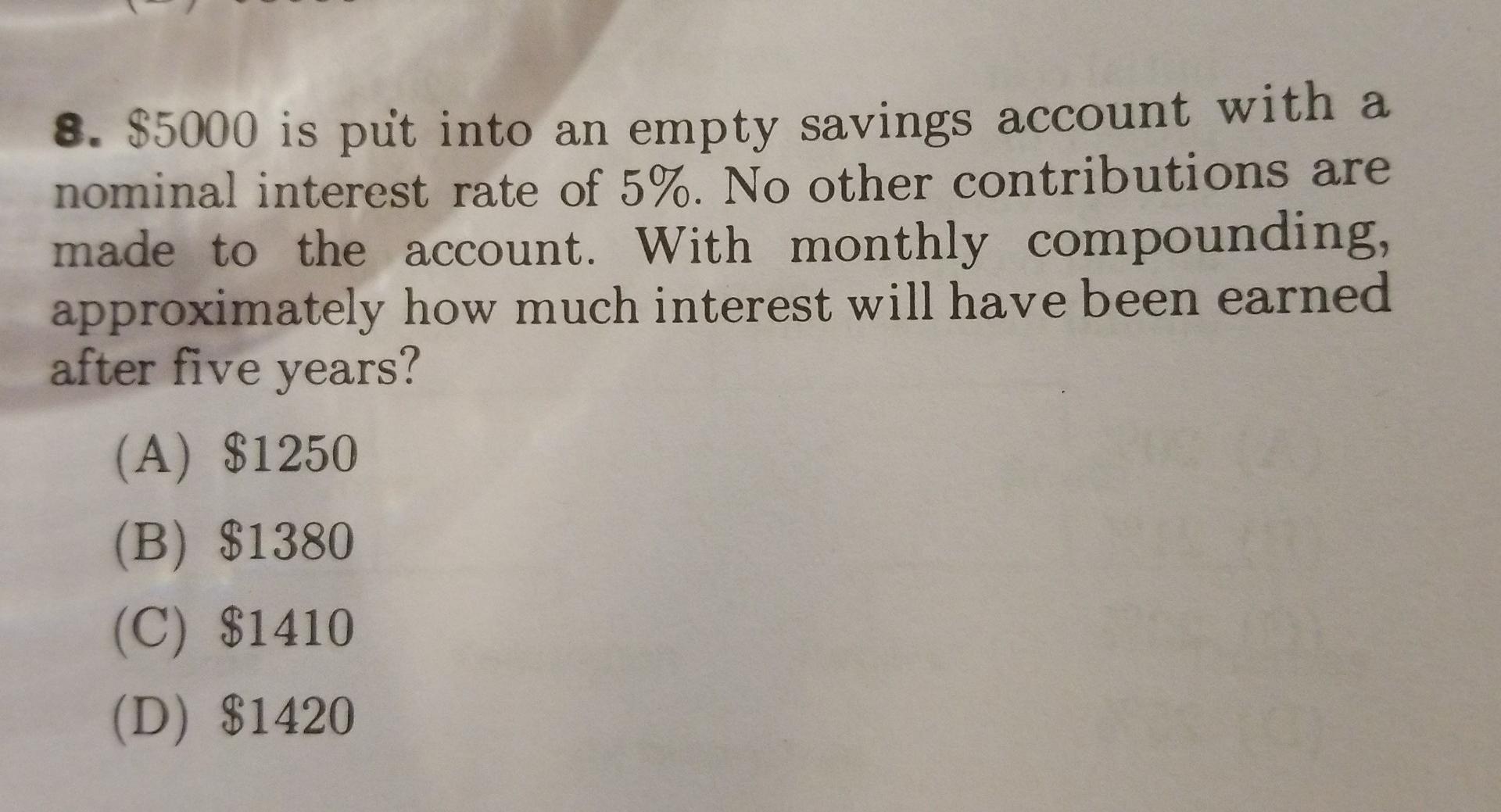 Solved is there a way to solve this using the interest rate | Chegg.com