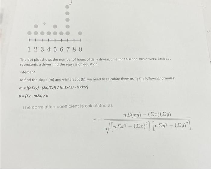 Solved 1 2 3 4 5 6 7 8 9 The dot plot shows the number of | Chegg.com