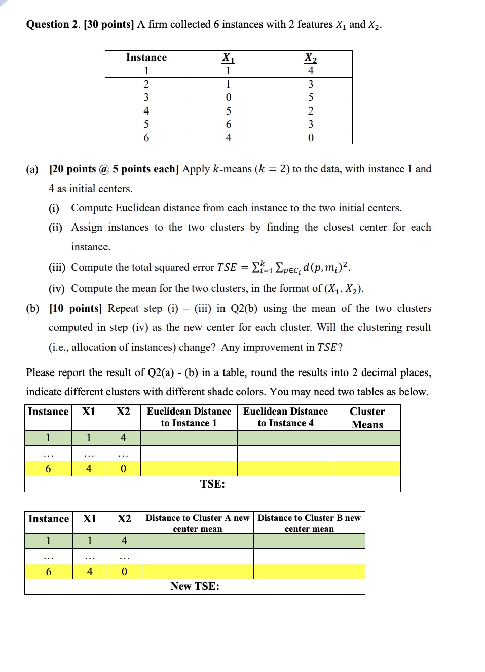 Solved Question 2. [30 ﻿points] ﻿A firm collected 6 | Chegg.com