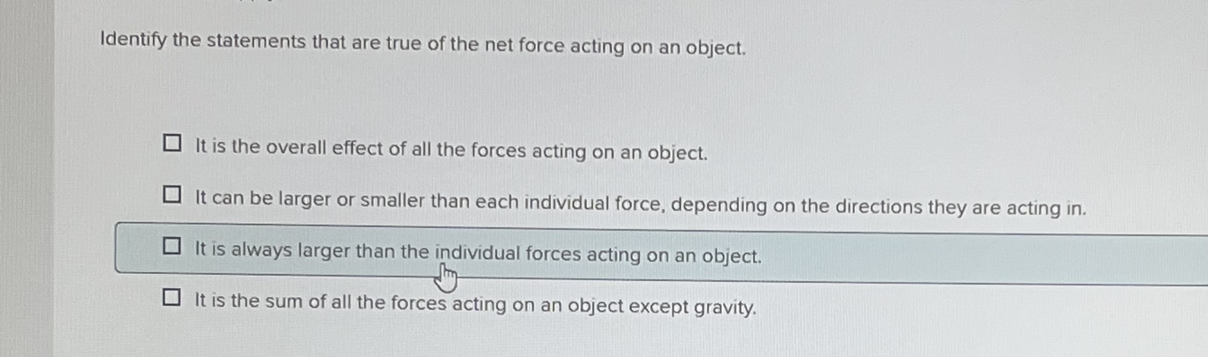Solved Identify the statements that are true of the net | Chegg.com