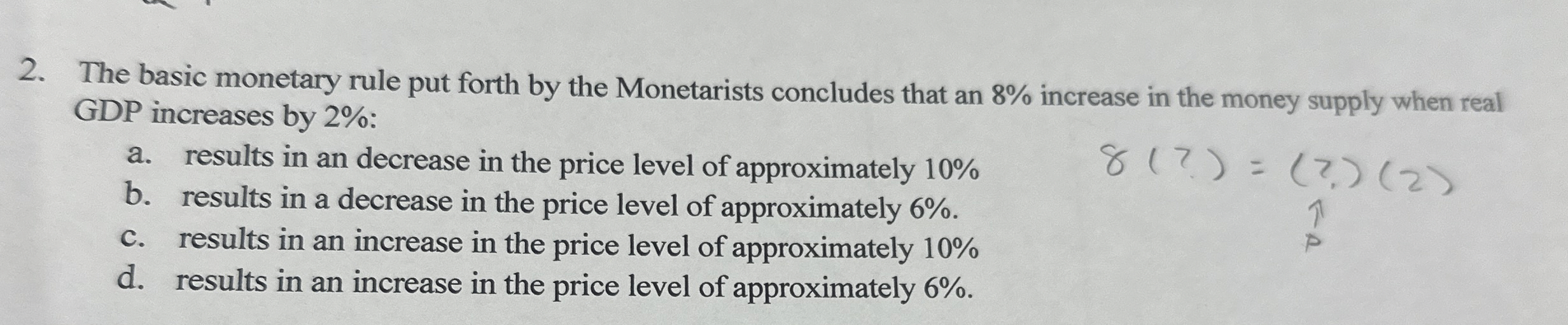 High Quality SOLUTION The basic monetary rule put forth by the Monetarists | Chegg.com