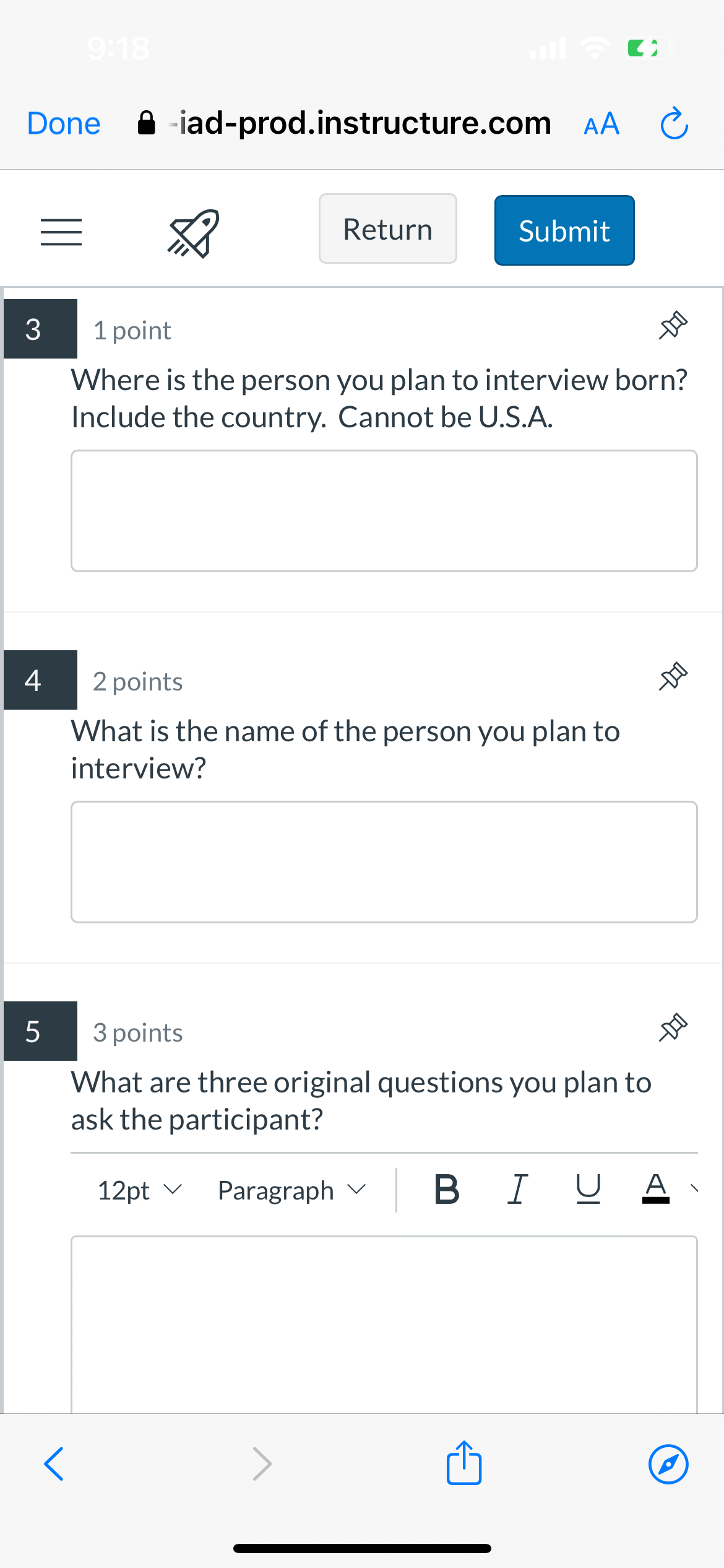 3Where is the person you plan to interview | Chegg.com